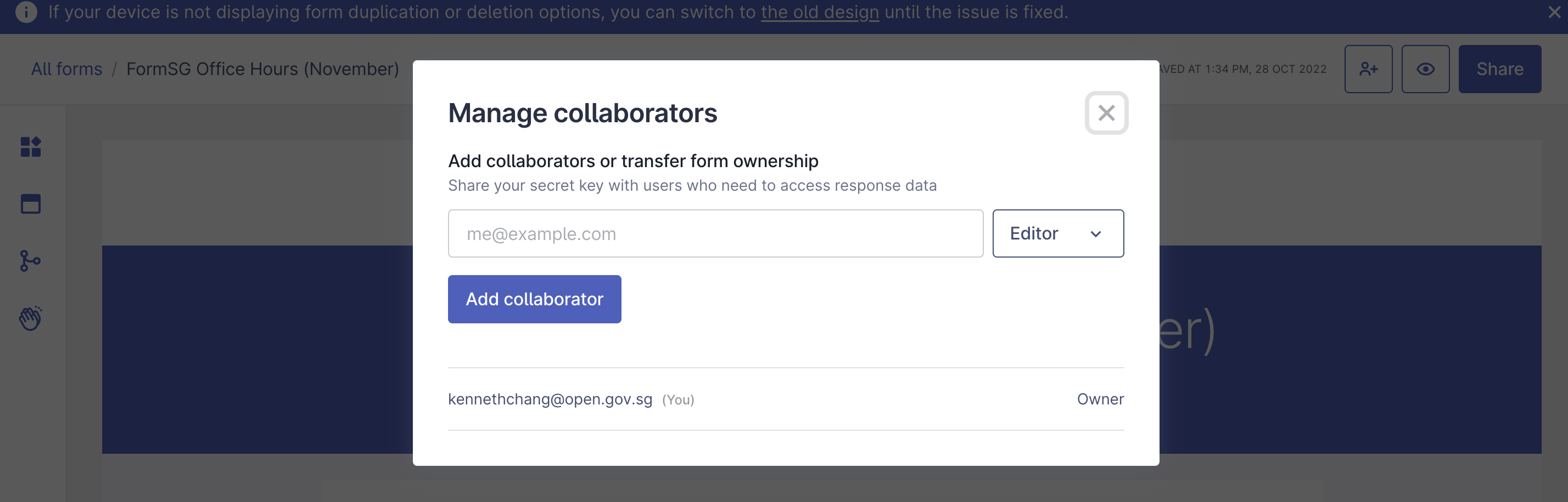 Addingremoving Email Collaborators Should Prompt If They Want To Make 4889