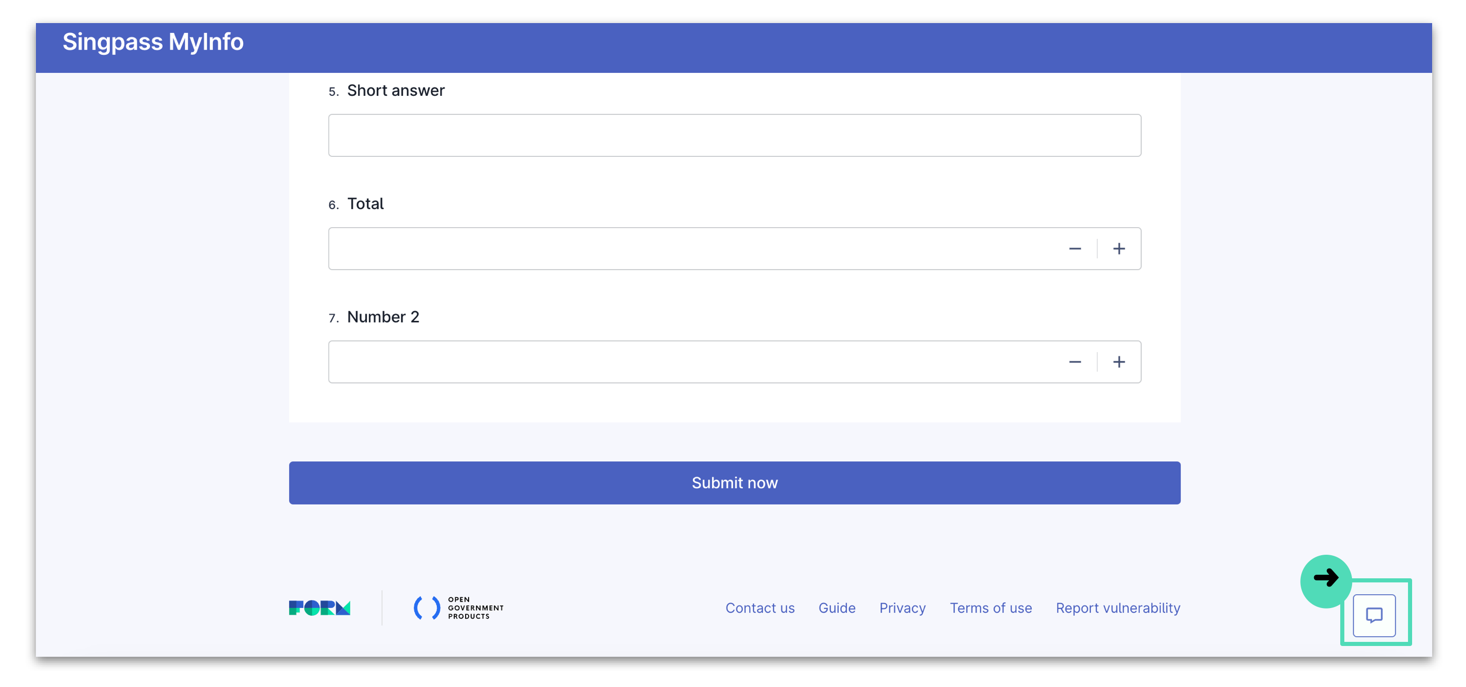 Use feedback button as a way for respondents to give feedback to admin before form submission ...