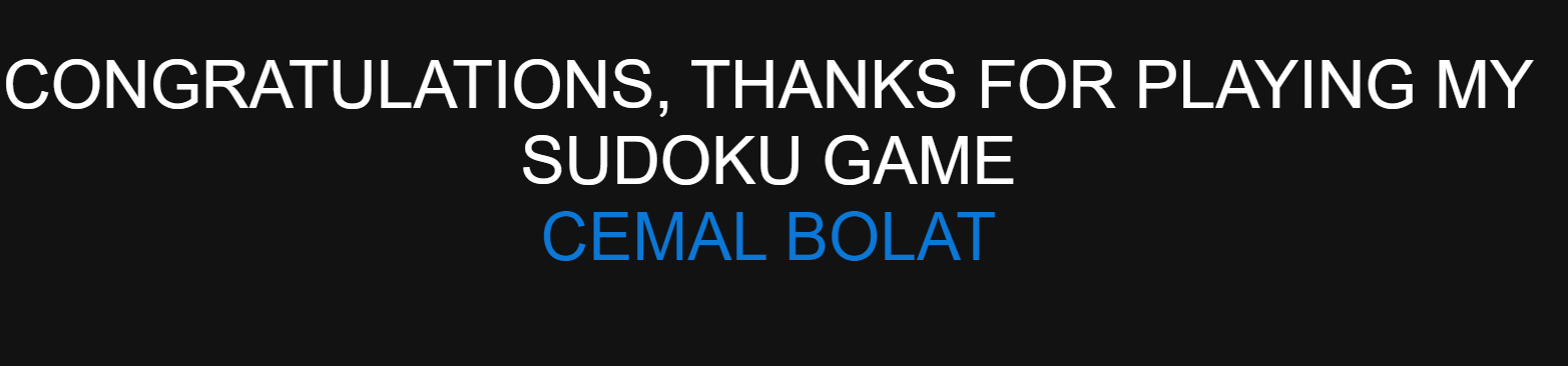 GitHub - CemBOLAT/Sudoku-Game: Sudoku Game that has there levels