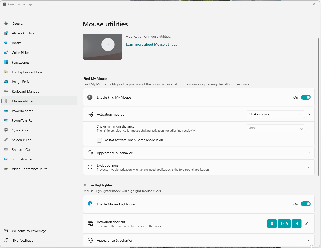 Disable "Find My Mouse" when Using Tablet as input device · Issue #20605 · microsoft/PowerToys ...