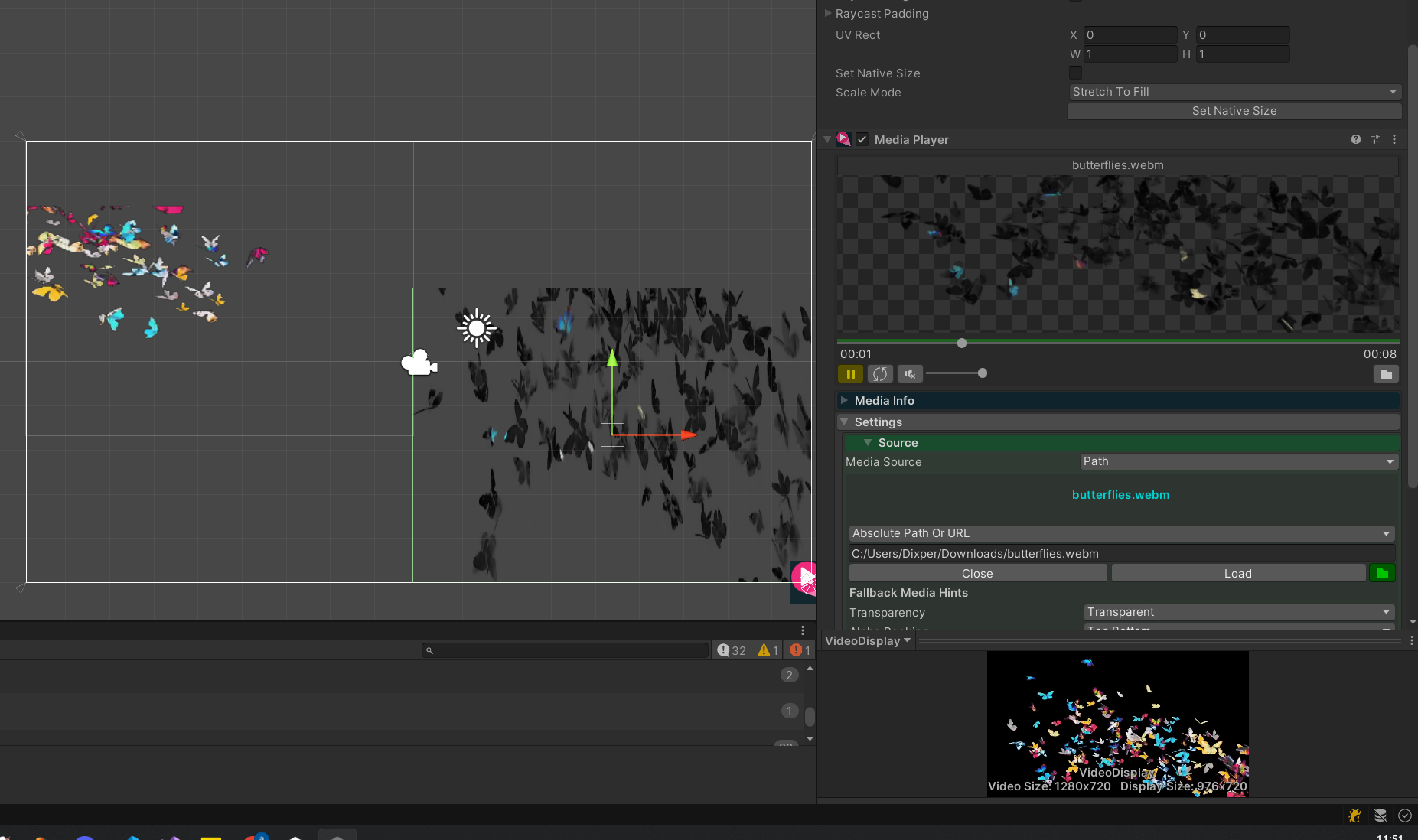Displaying webm files with transparency coded with vp8 and vp9 is not displaying properly ...