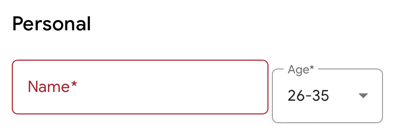 Mdc Textfield And Mdc Select Selection Boxes And Text Fields Go Out Of Alignment When One