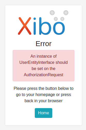 Applications Authorisation Code Flow Error When Choosing Deny · Issue 2569 · Xibosignage 3961
