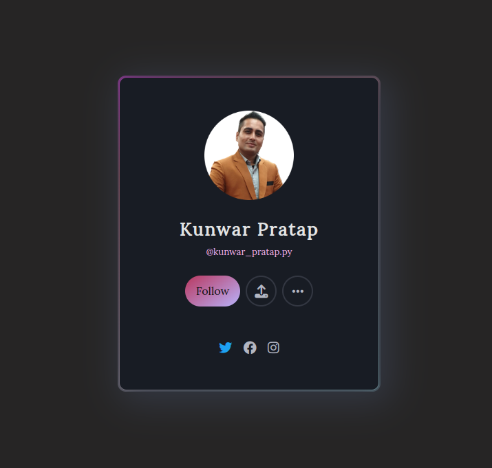 GitHub - Kunwar-Pratap/Profile-Card: This is a profile card developed ...