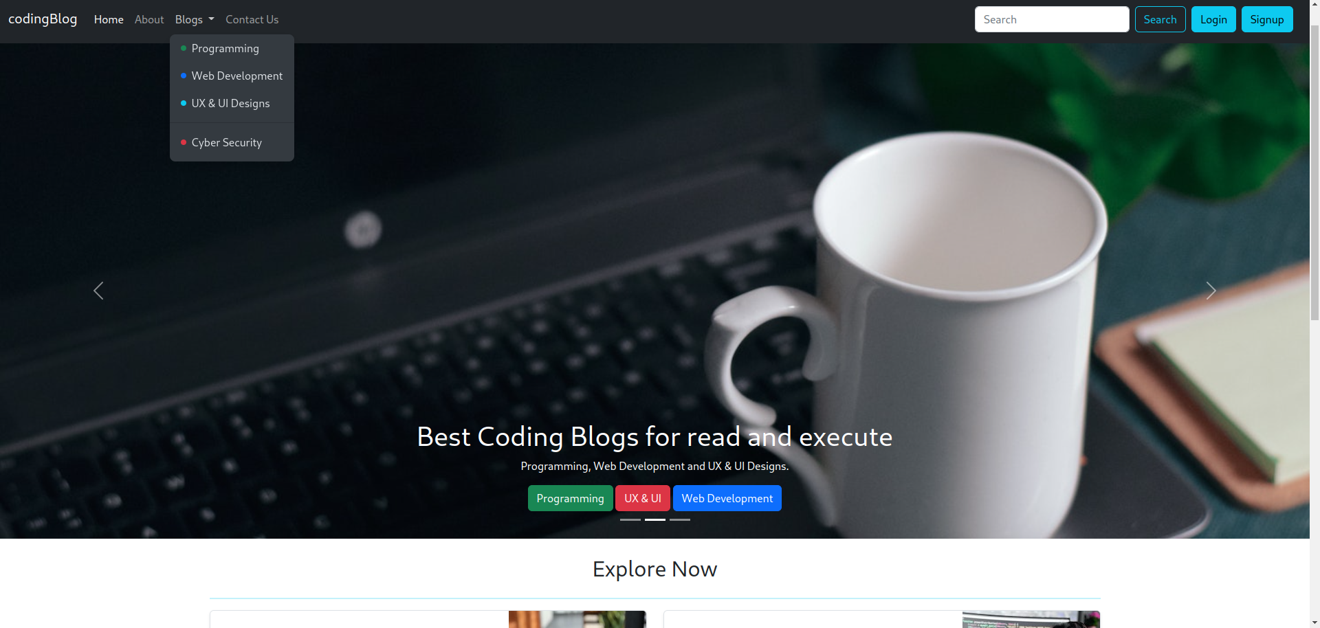 GitHub - Kunwar-Pratap/Coding-Blog-Website: This is coding blog website developed using pure ...