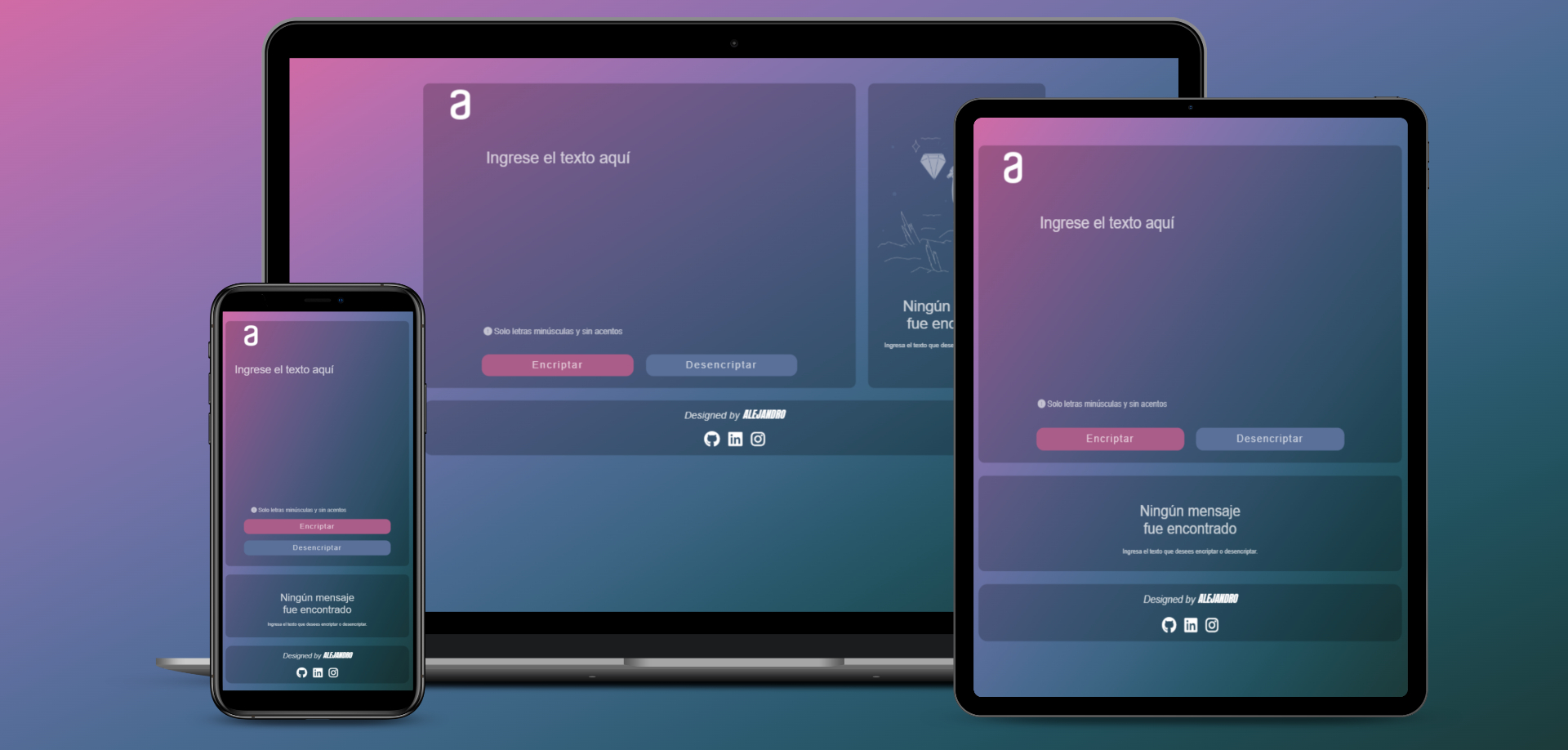 GitHub - Alejandrovc6467/EncriptadorDeTexto: Encriptador de Texto | Challenge ONE - Oracle Next ...