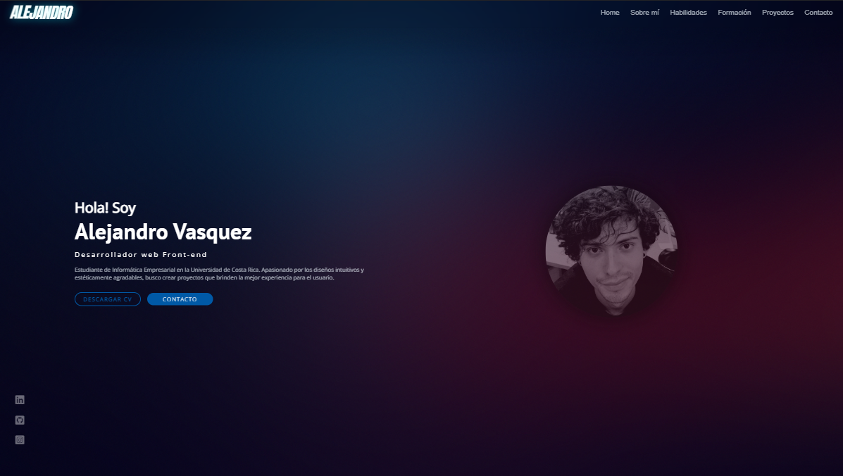GitHub - Alejandrovc6467/Portafolio: Portafolio Web | Alejandro Vasquez - Desarrollador Front-end