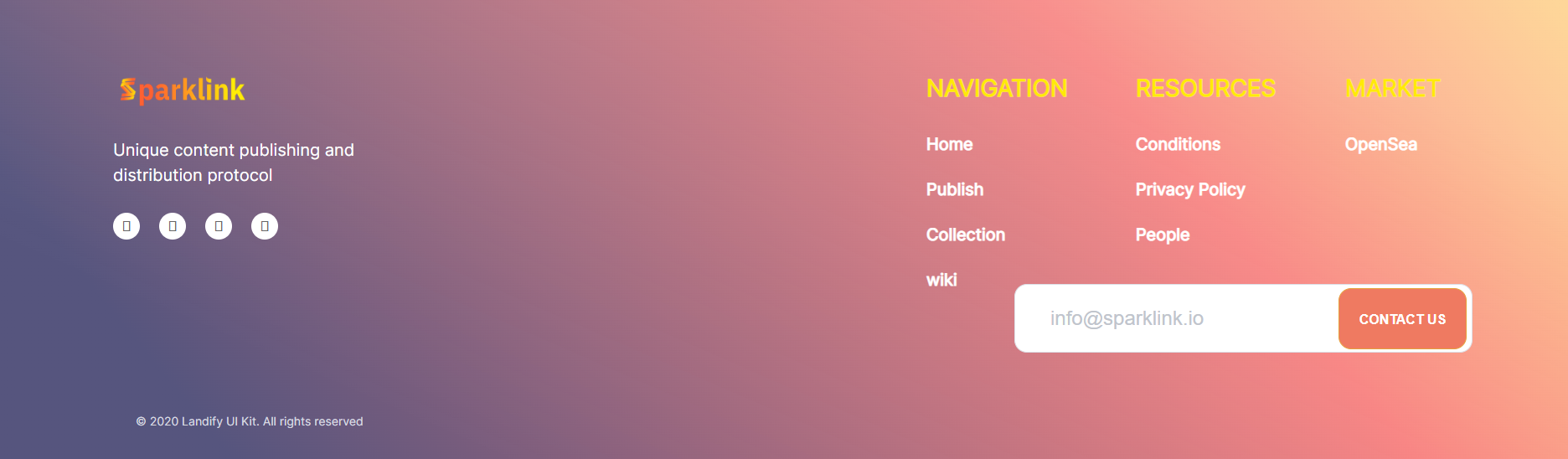 The icons in footer area display wrong · Issue #64 · SparkNFT/SparkLink · GitHub