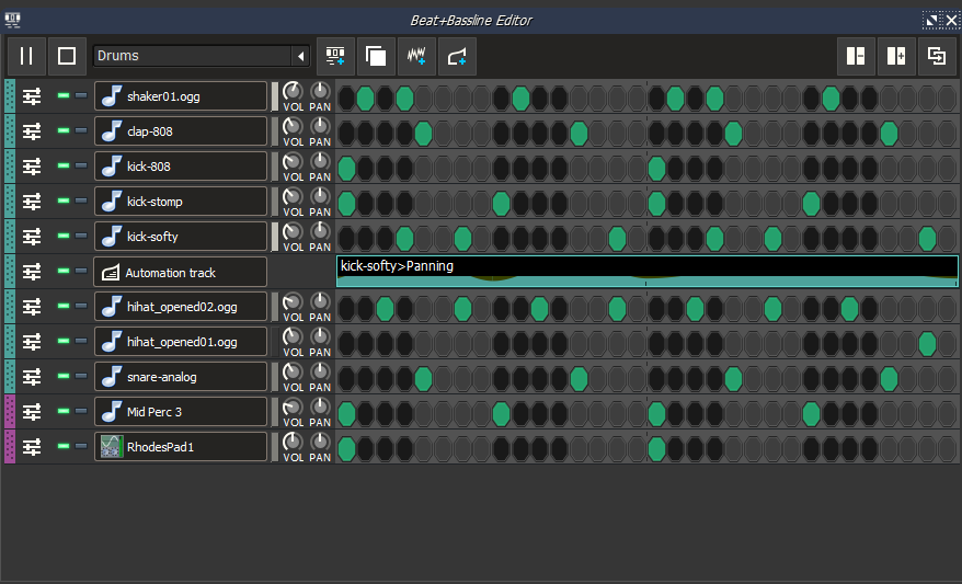 Beat/Bassline editor: Color dots to track color · Issue #6650 · LMMS/lmms · GitHub