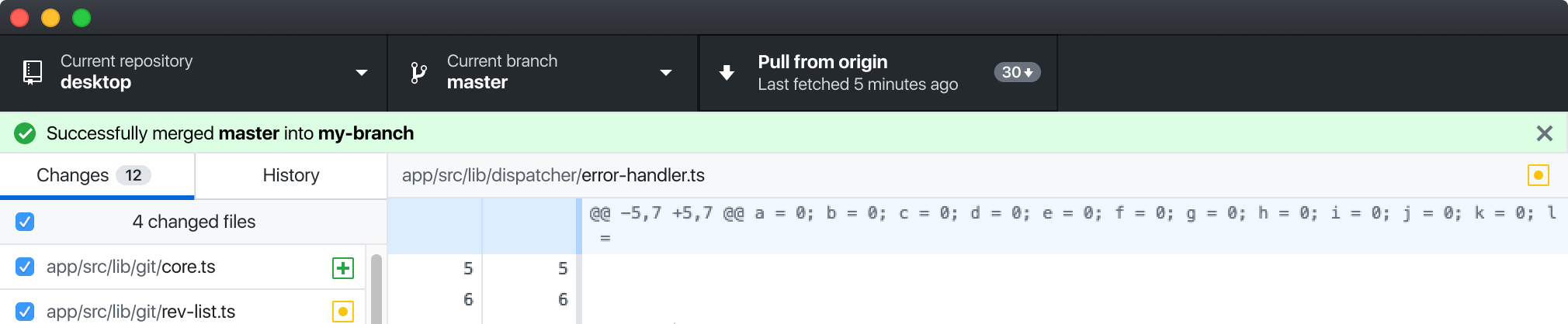 Lack of feedback after merge is completed · Issue #5851 · desktop ...