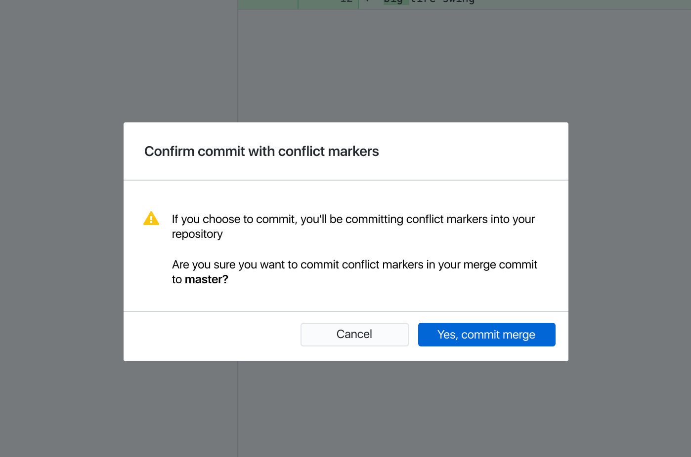 Warn user when committing files with conflict markers · Issue #6381 · desktop/desktop · GitHub