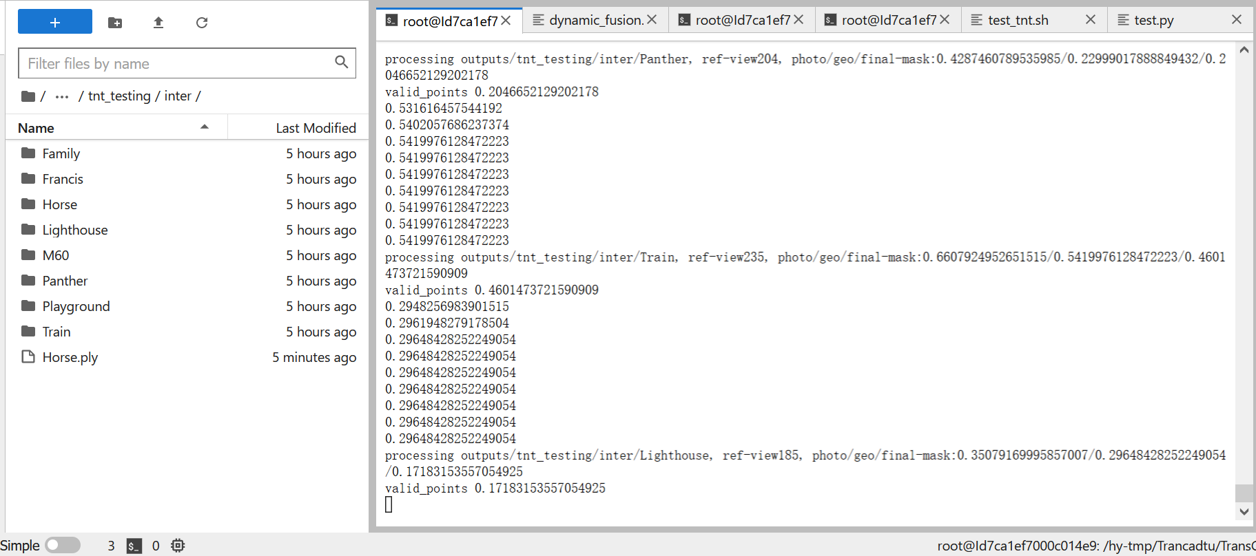 tnt数据集生不成点云 · Issue #14 · megvii-research/TransMVSNet · GitHub