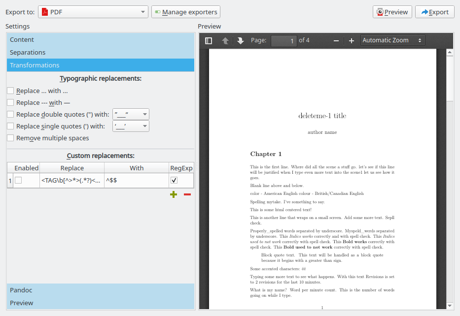 Is there a way to configure which dash and quote mark to use? · Issue #764 · olivierkes ...