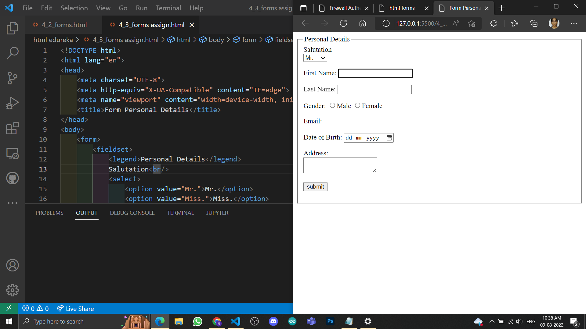 Task - HTML - Forms - Personal Information · akash-coded mern · Discussion #43 · GitHub