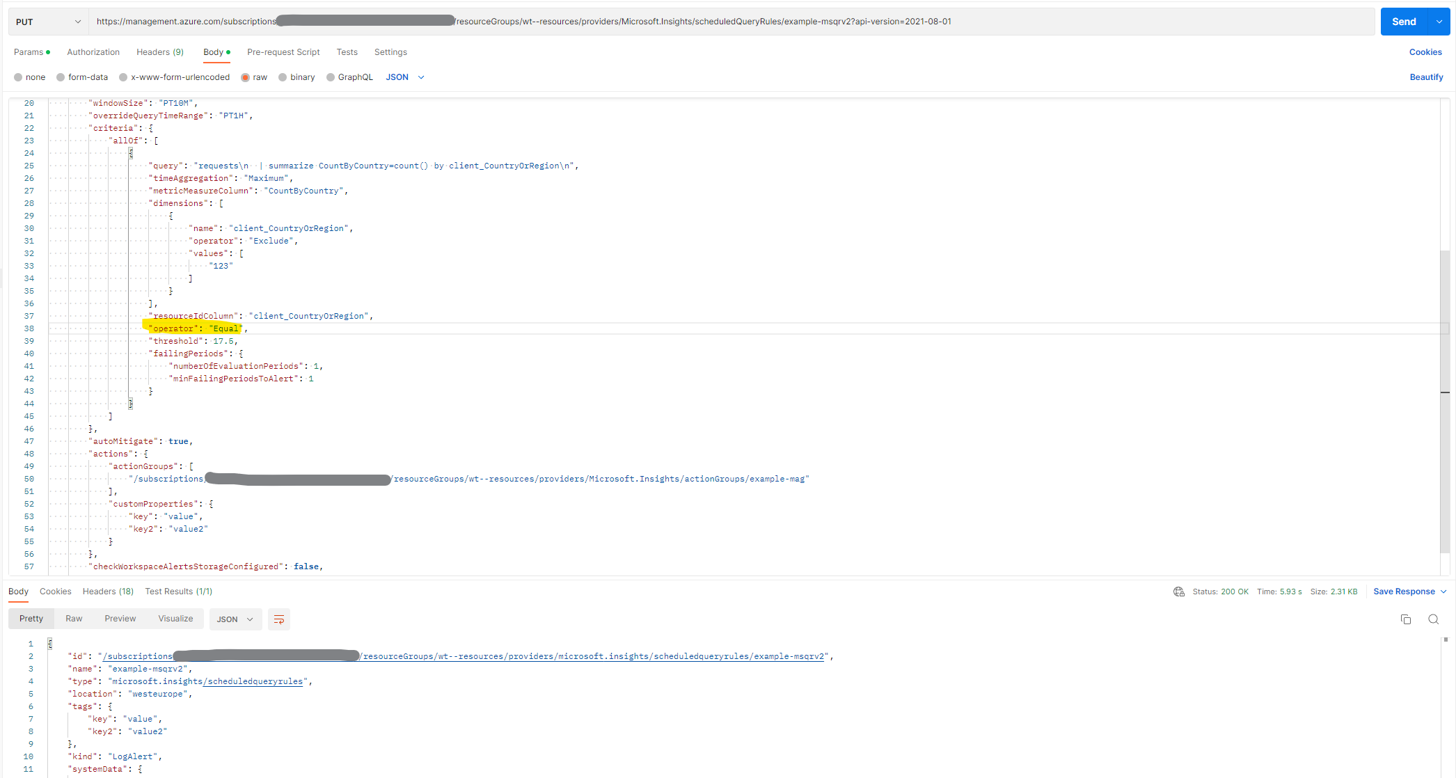 `sights Scheduledqueryrules 2021 08 01` Enum Error · Issue