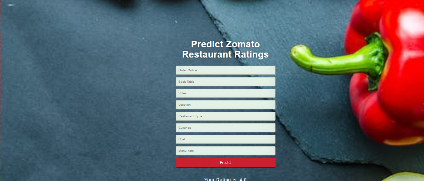 GitHub - Vigneshwar-B/Restuarant-rating-prediction: Flask