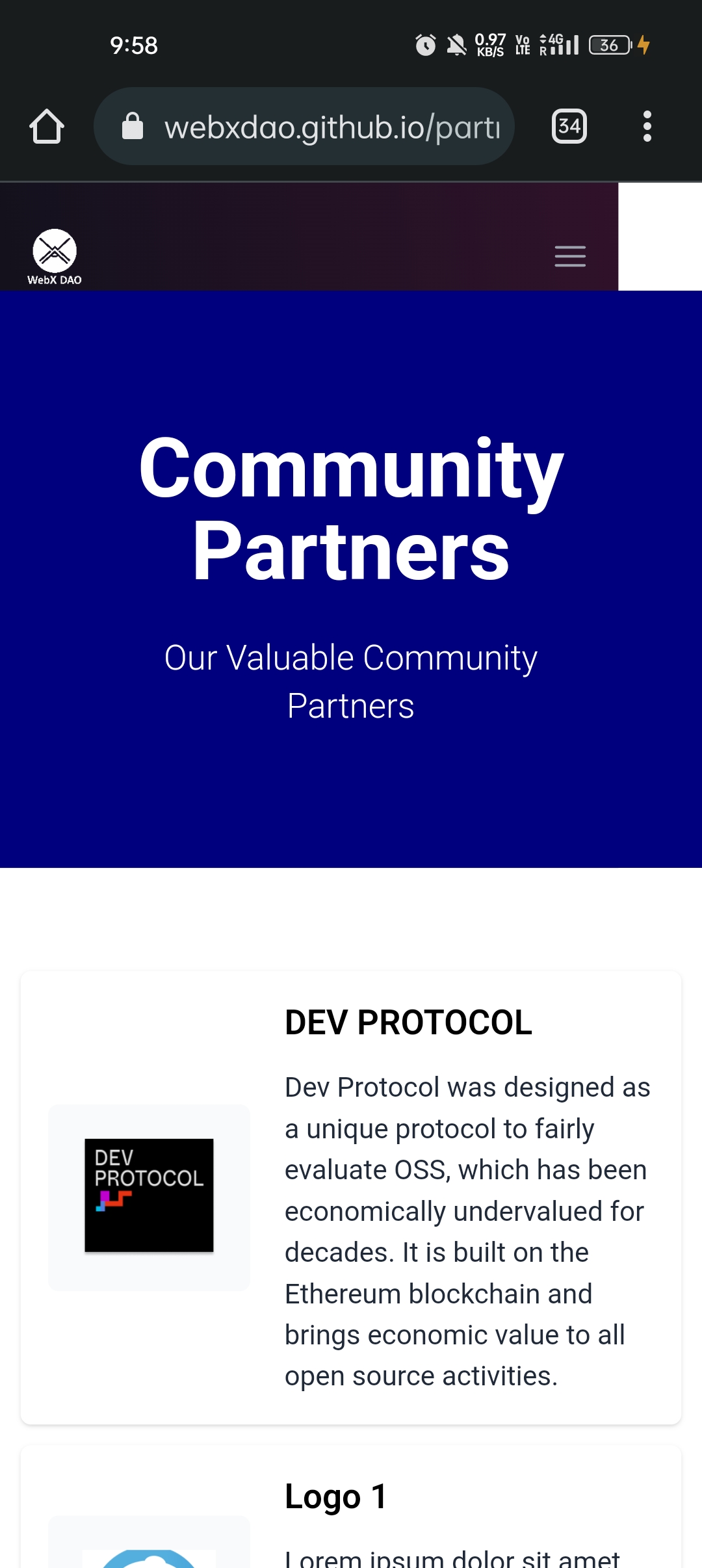 Bug The Project Page And Partners Page Are Not Responsive At Mobile View · Issue 228