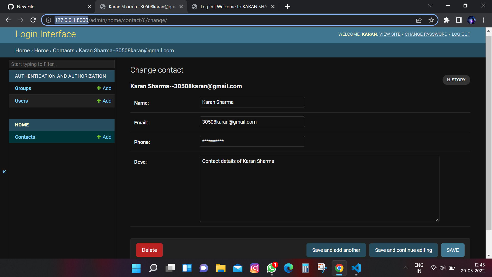 GitHub - 30508karan/Portfolio-DjangoProject: This is the project of Django for portfolio by ...