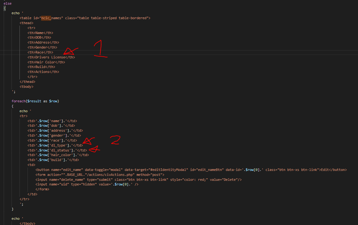 Table Columns on Civlian Dashboard · Issue #366 · opencad-community/OpenCAD-php · GitHub