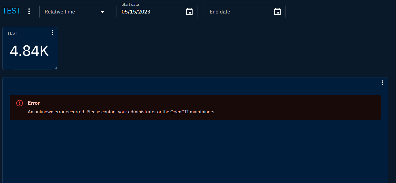 Using Start Time In A Widget Then Filtering Your Dashboard With Start And End Time Will Crash