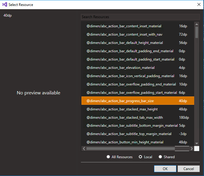 Strange visual artifacts on scroll bars for resource dialog · Issue #240 · xamarin/Xamarin ...