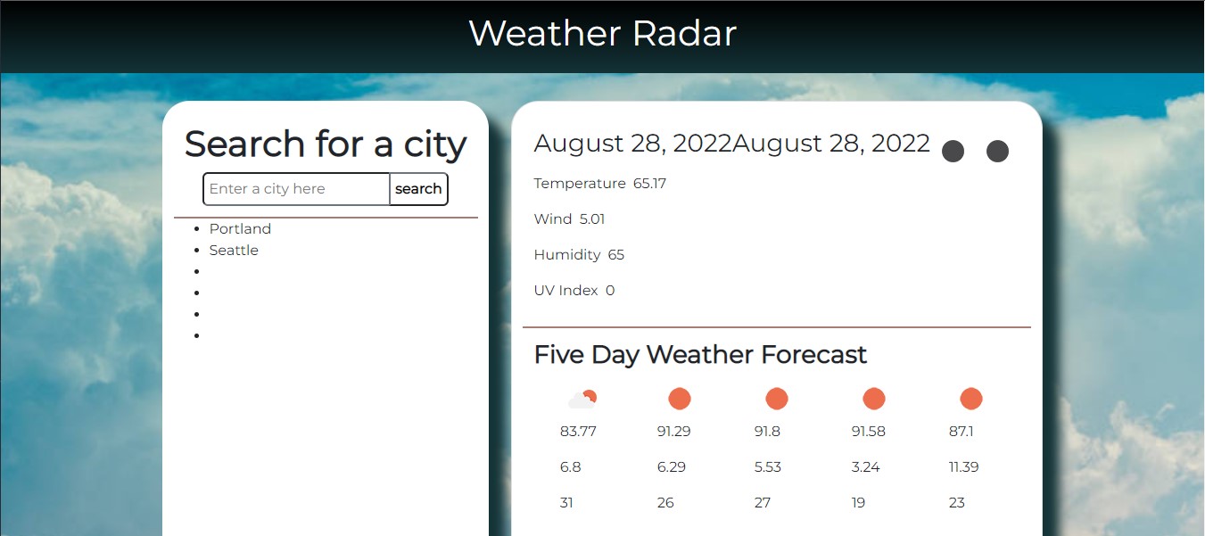 GitHub - lindslewis/weather-radar