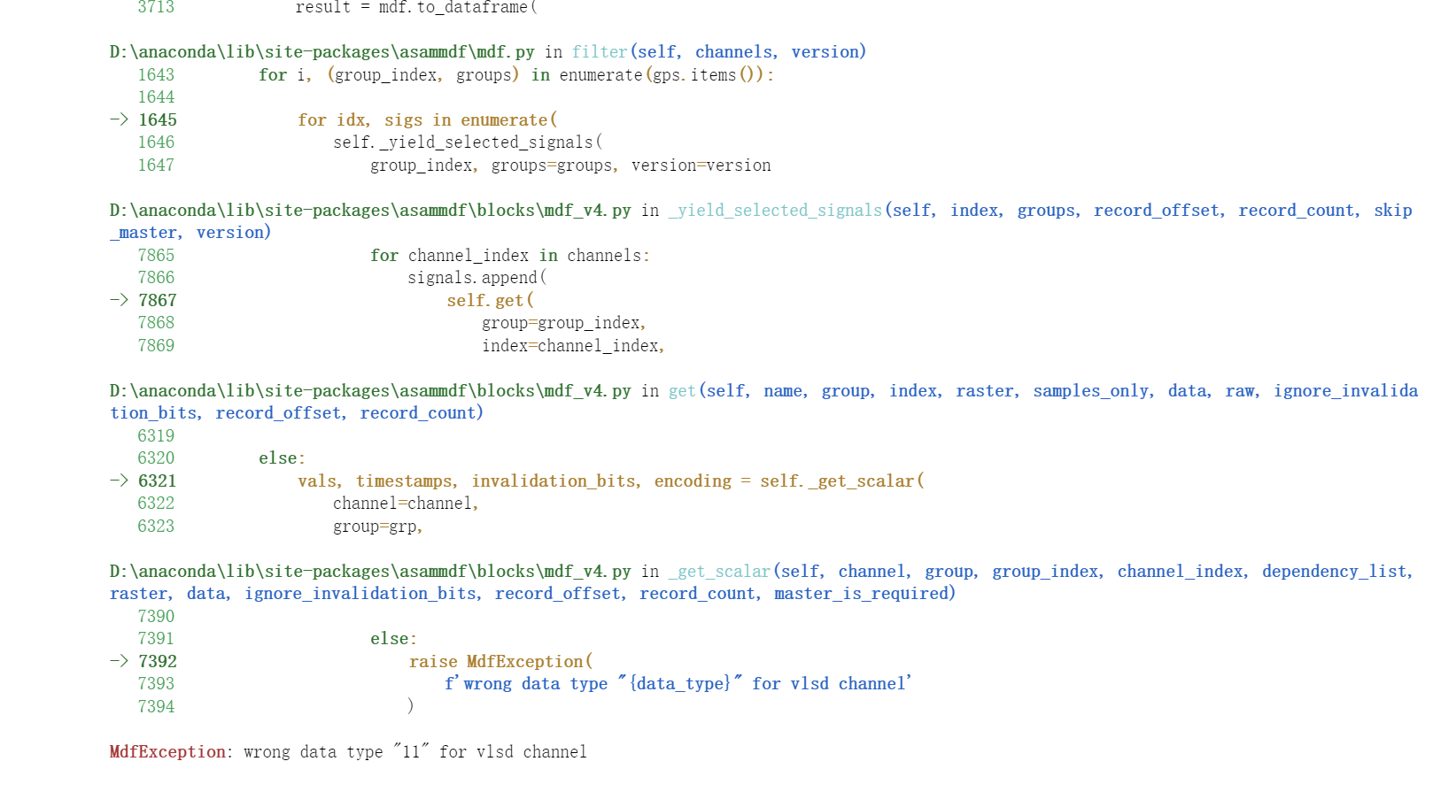 is it possible to give a warning about which channel/signal's datatype is wrong, skip the ...