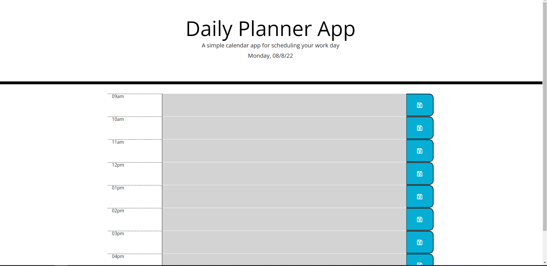 GitHub - rforaker/Daily-Planner-App