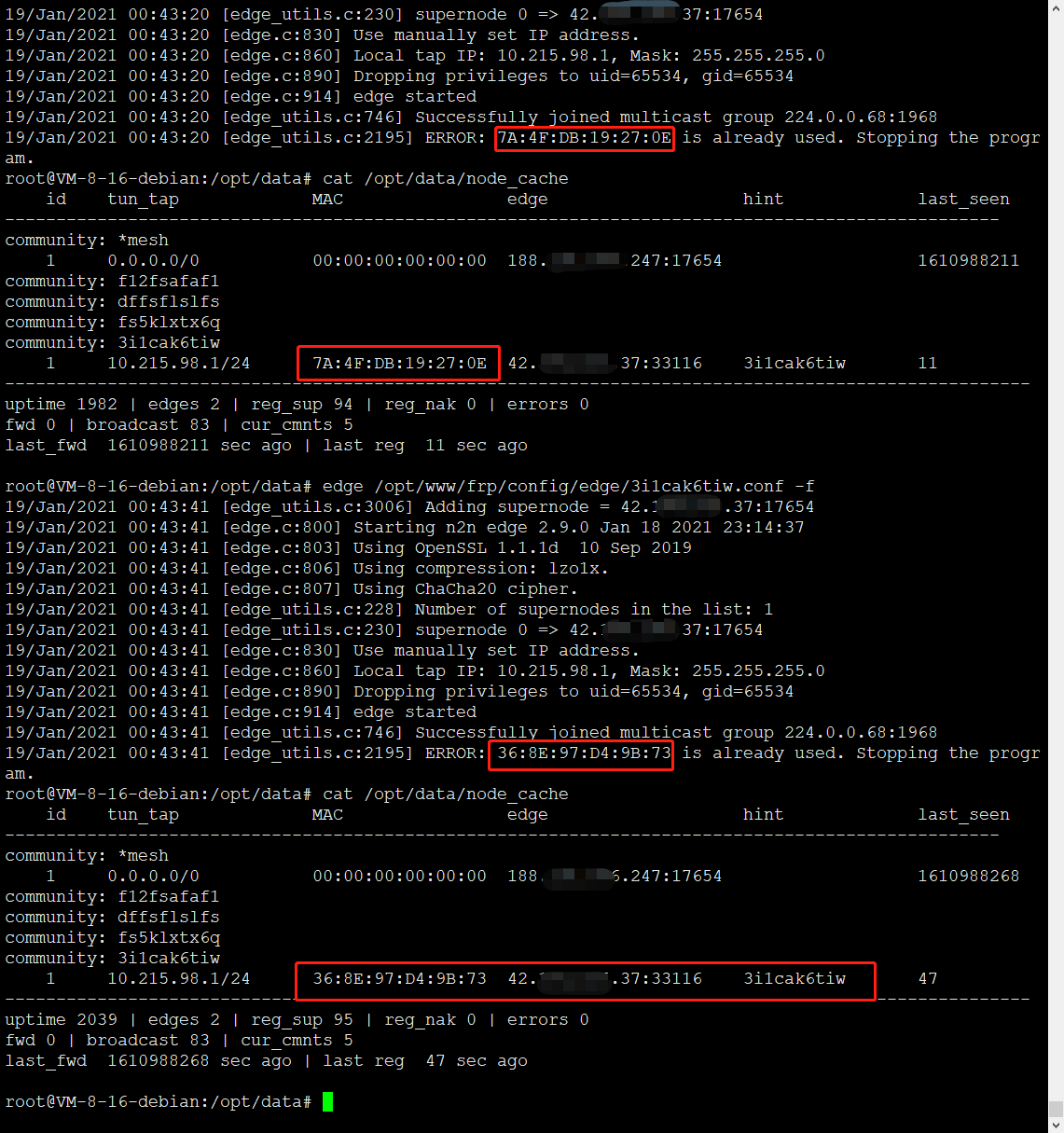 The edge is failed to connect the supernode with MAC error report · Issue #594 · ntop/n2n · GitHub