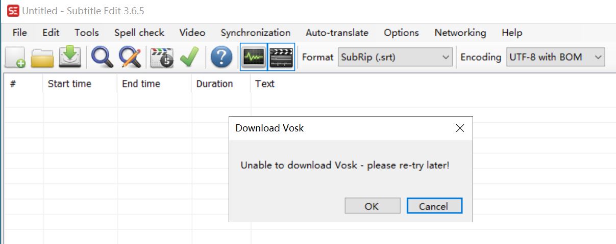 Video / audio to text... problem · Issue #5918 · SubtitleEdit/subtitleedit · GitHub