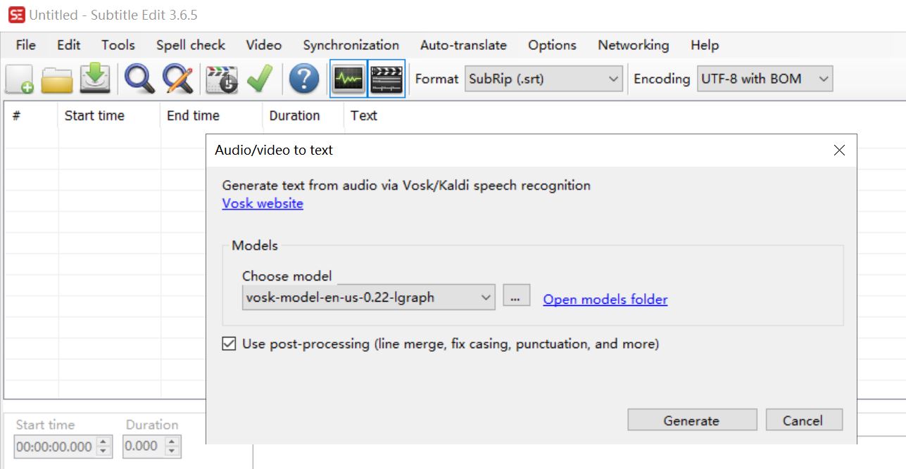Video / audio to text... problem · Issue #5918 · SubtitleEdit/subtitleedit · GitHub
