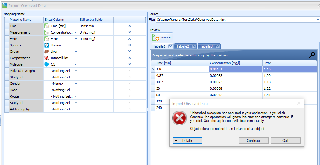 Unhandled exception when mapping error column · Issue #1025 · Open-Systems-Pharmacology/OSPSuite ...