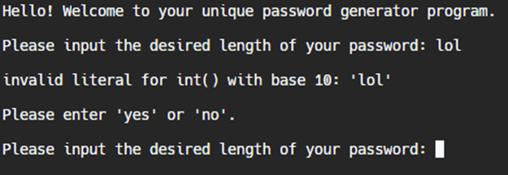 GitHub - DanielPosada330/PasswordGenerator: The purpose of this program ...