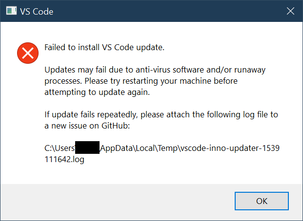 Unable to upgrade from 1.27.2 · Issue #60375 · microsoft/vscode · GitHub