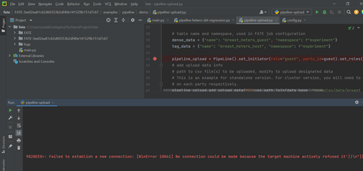 [WinError 10061] No connection could be made because the target machine actively refused it ...