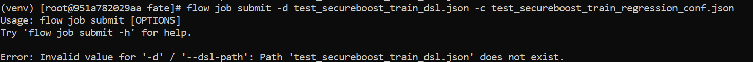 Error in running flow job submit (FATE/examples/dsl/v2/hetero_secureboost) · Issue #3956 ...