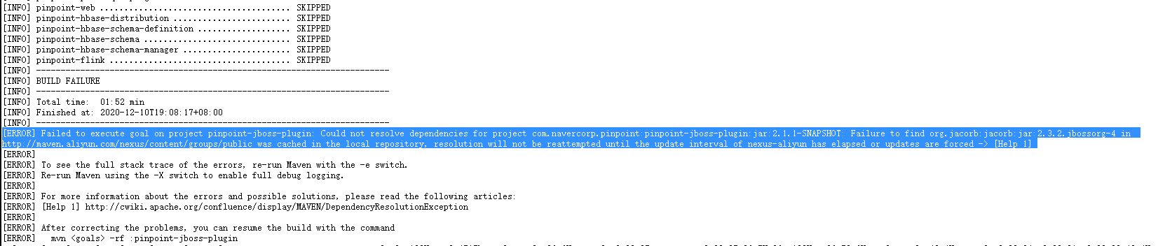 Failed to compile project with error "Failure to find org.jacorb:jacorb:jar:2.3.2.jbossorg-4 ...