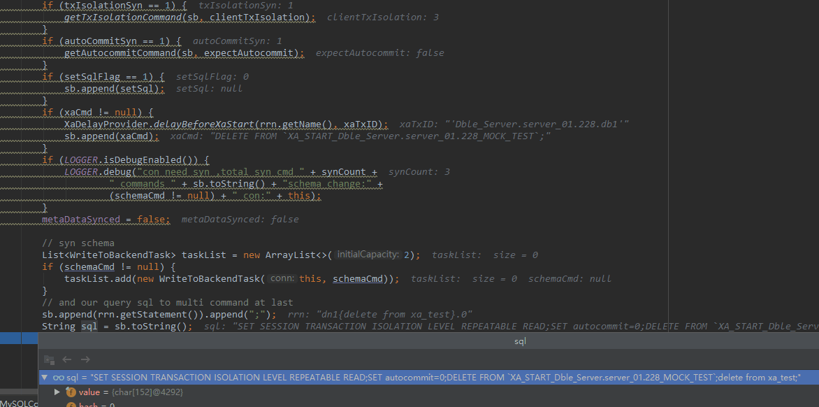 When Multinodequeryhandler Send Multiple Sql Statements To Mysql If