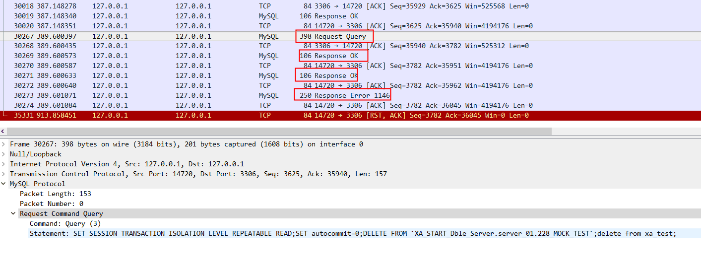 When MultiNodeQueryHandler send multiple sql statements to mysql, if the middle part failed to ...