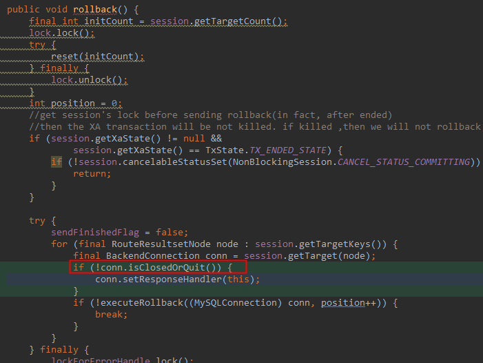 Discussion about the the logic of MySQLConnection#quit · Issue #1171 · actiontech/dble · GitHub