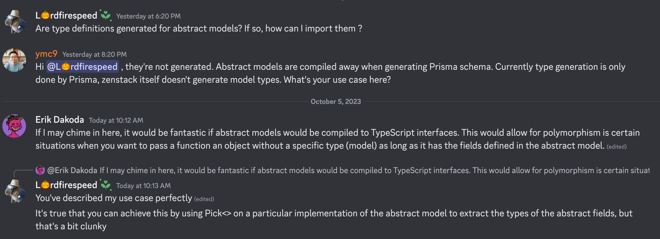[Feature Request] Generate TS type for abstract models · Issue #740 · zenstackhq/zenstack · GitHub