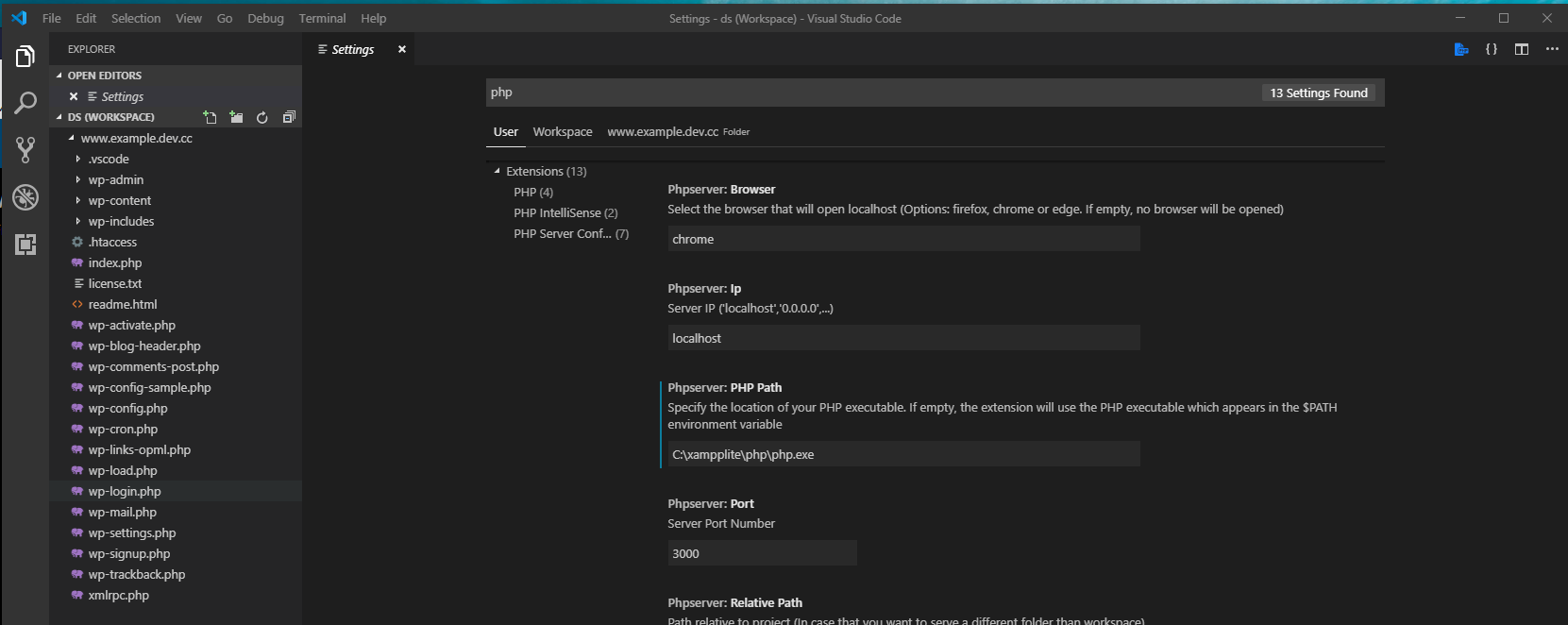 Had to update the version of php that it referenced to get the debugger ...