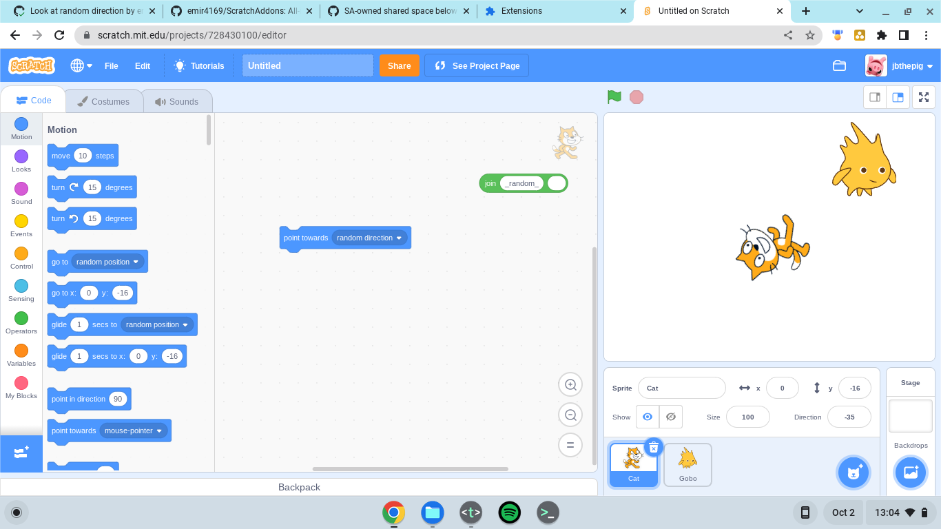 SA-owned shared space below the stage · Issue #5155 · ScratchAddons/ScratchAddons · GitHub