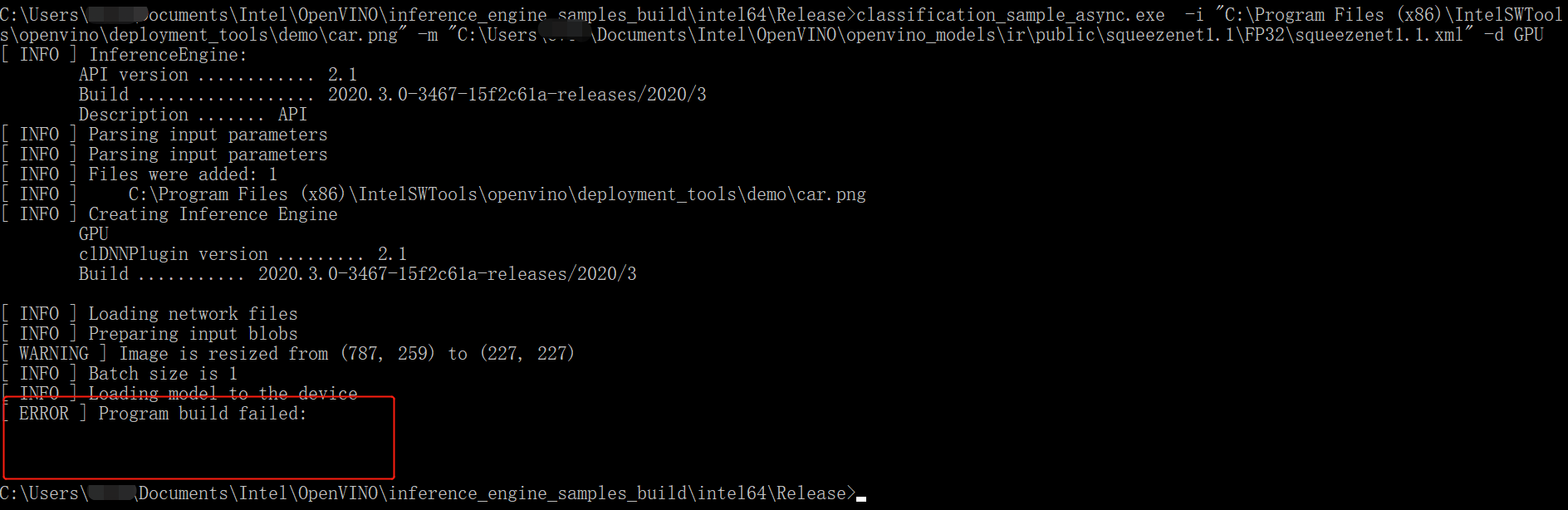 Program build failed for gpu-based demo, but cpu-based is okay · Issue #1568 · openvinotoolkit ...