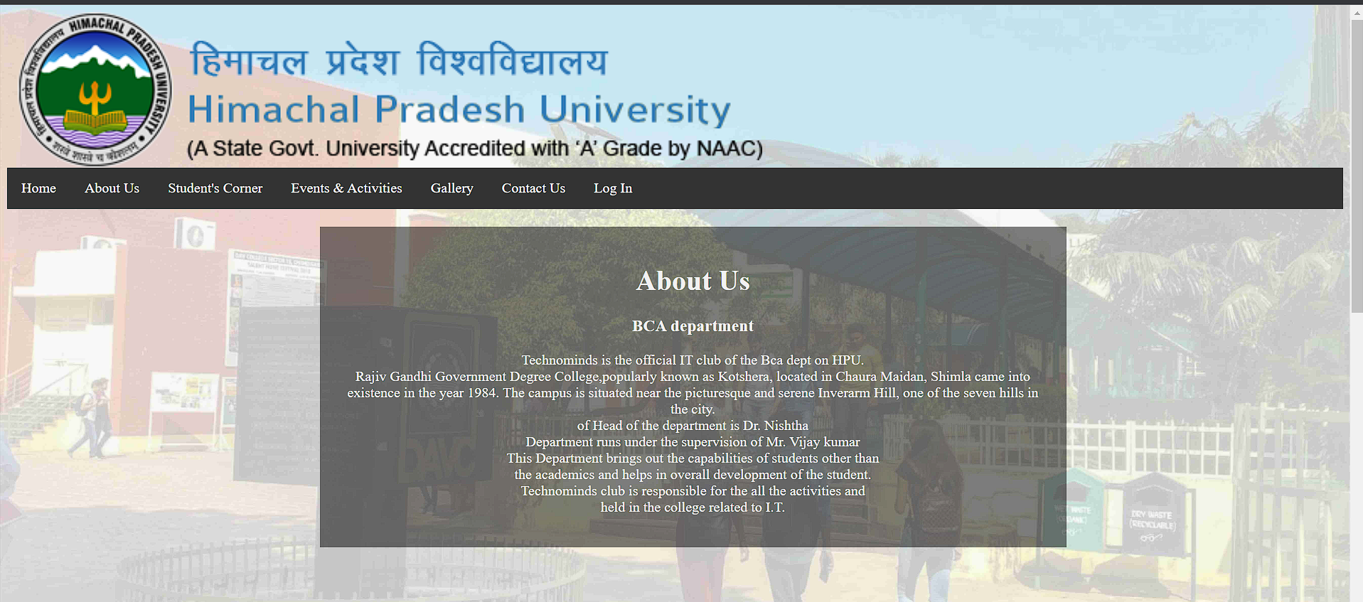 GitHub - DevilHand420/Himachal_Pardesh_University_Dummy_SITE: Himachal Pradesh University Dummy ...