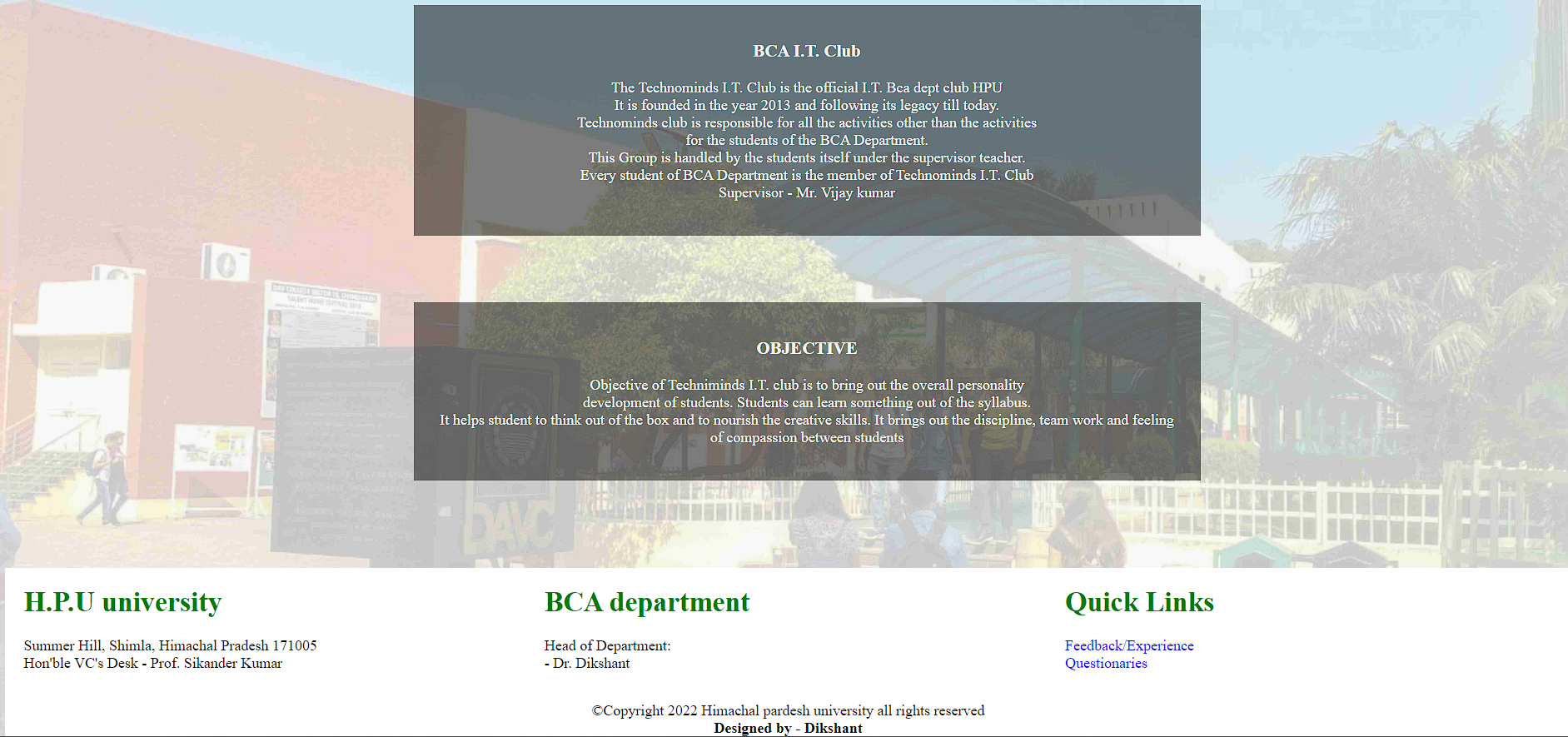 GitHub - DevilHand420/Himachal_Pardesh_University_Dummy_SITE: Himachal Pradesh University Dummy ...