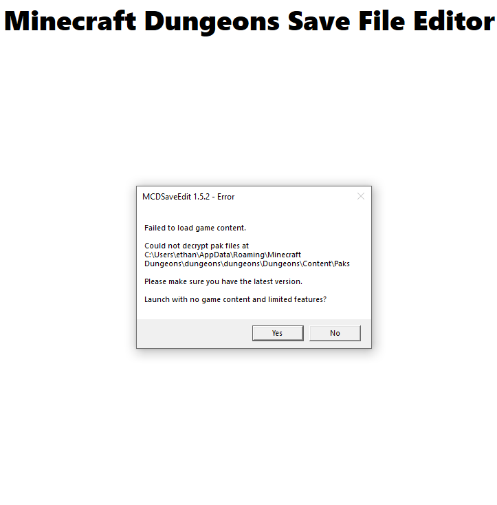 Unable to Decrypt Game Paks (1.5.2) · Issue #129 · CutFlame/MCDSaveEdit · GitHub