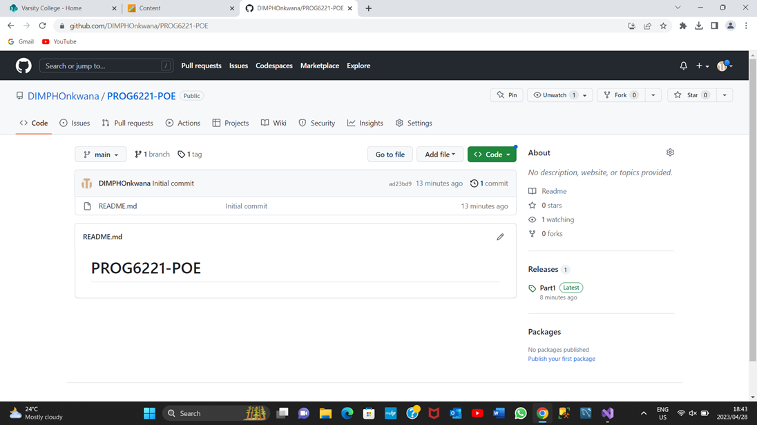 GitHub - DIMPHOnkwana/PROG6221-POE