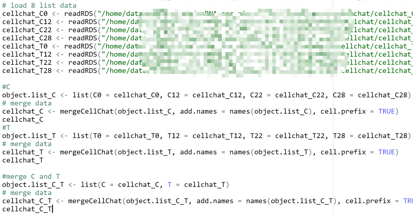multiple cellchat merge and compare · Issue #651 · sqjin/CellChat · GitHub