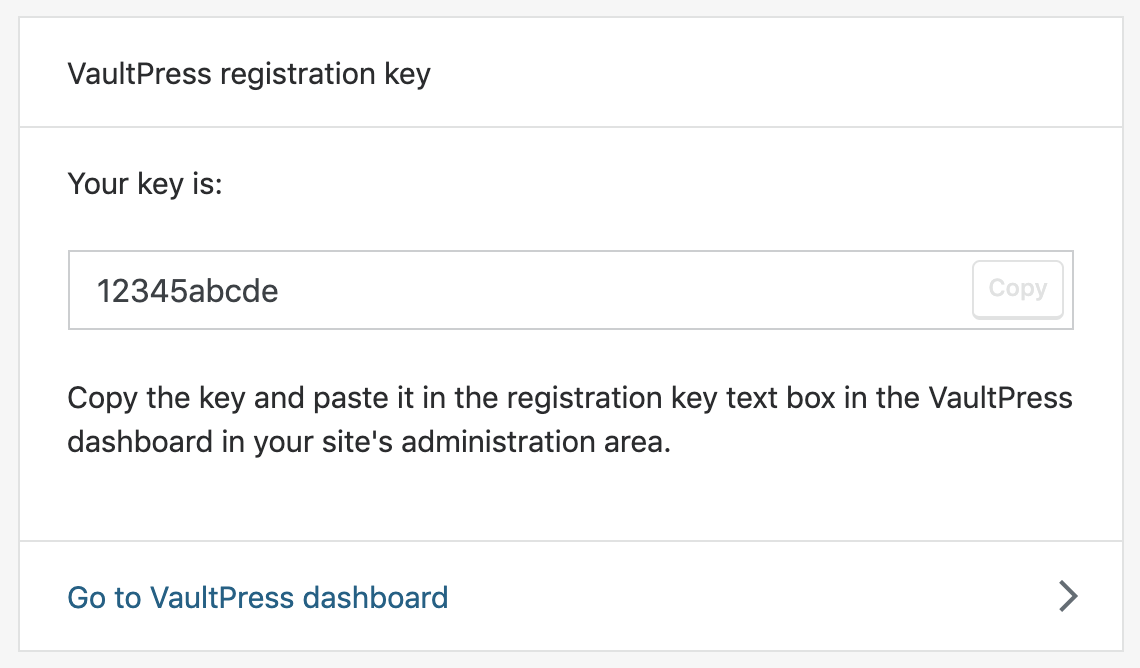 VaultPress Dashboard: Mention how to get the VP key · Issue #20117 ...